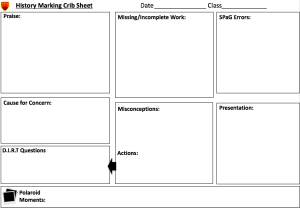 Marking Crib Sheet & Whole Class Feedback – mrthorntonteach
