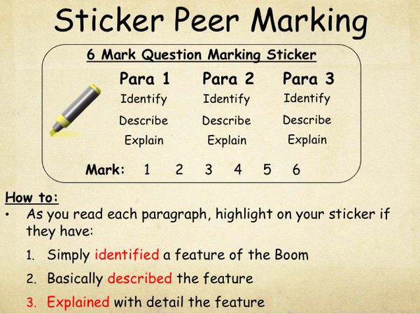 Peer Marking Stickers – mrthorntonteach