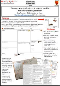 Whole Class Feedback & Crib Sheet Handout – mrthorntonteach