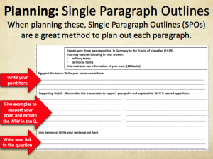 The Single Paragraph Outline – mrthorntonteach